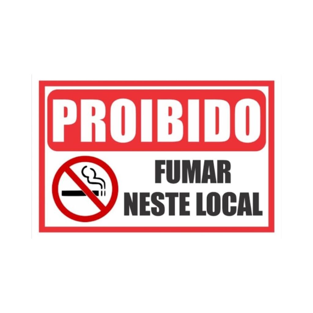 Placa Proibido fumar neste local - Protección Shopping